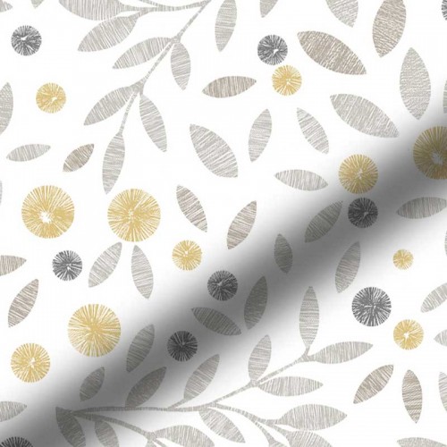 Cotton Flower Ochre Roller Blind
